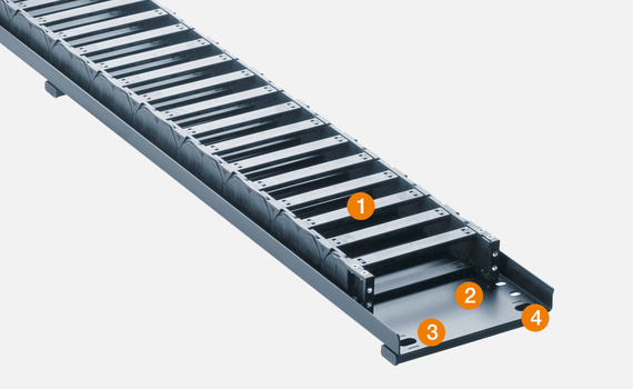Steel and aluminium support trays for energy chains | igus®